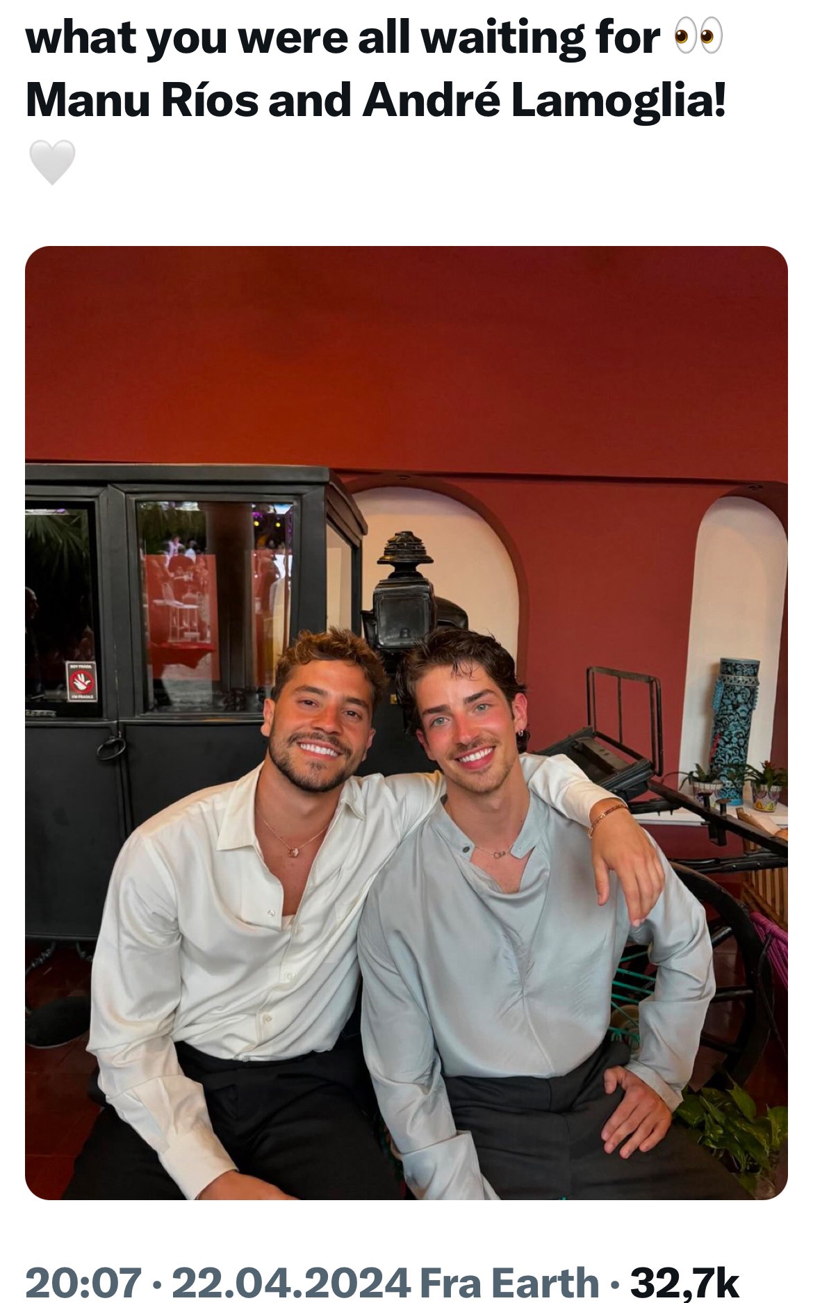 ‘Elite’ Boyfriends Manu Rios & André Lamoglia’s Hot Reunion